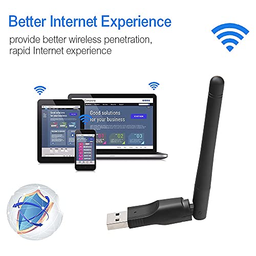 EKDSPW WiFi USB Adapter 150Mbps USB 2.0 WiFi Wireless Network Card 802.11 B/g/n LAN Adapter with Rotatable Antenna