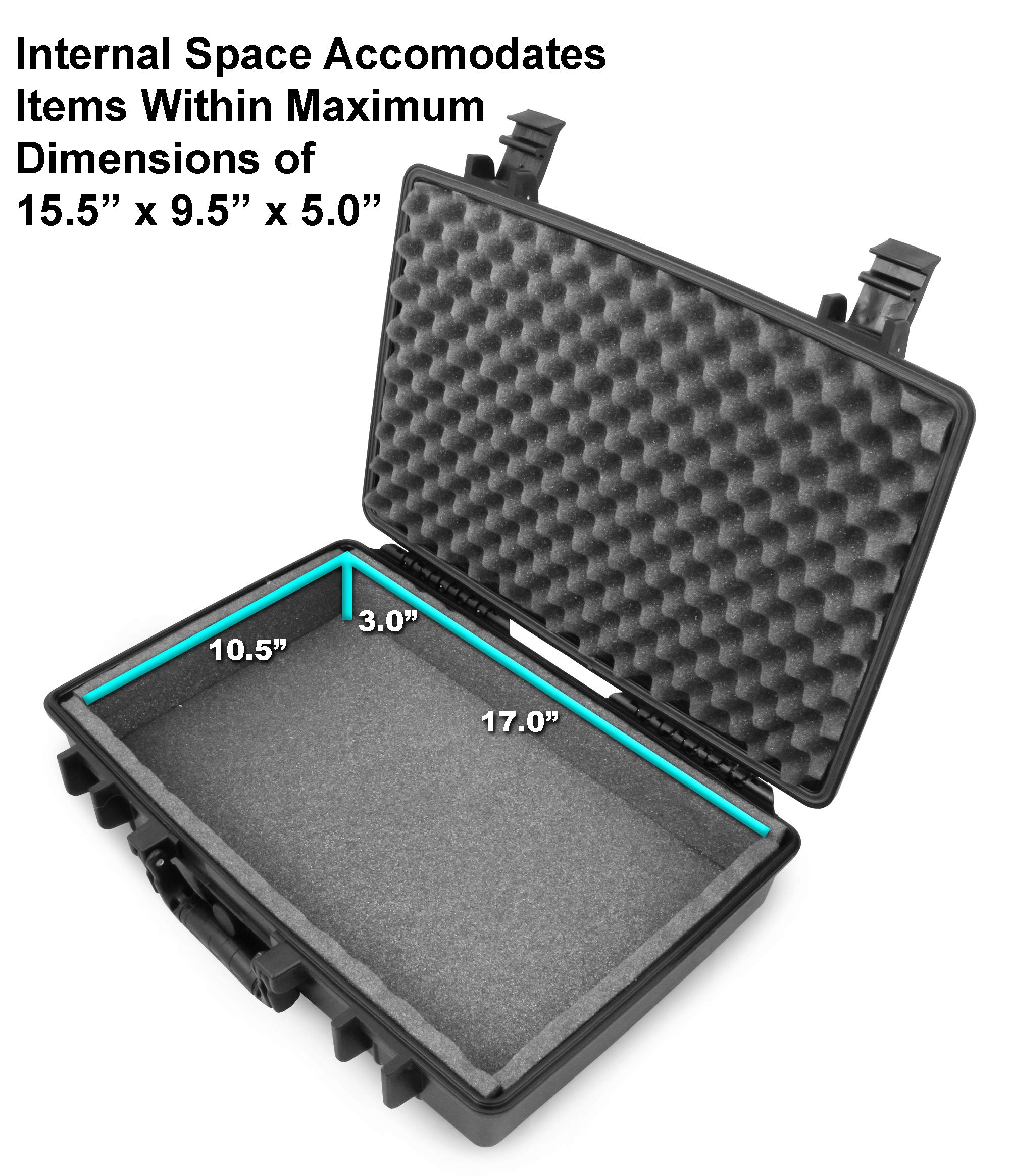 Casematix Waterproof Mixer Carry Case Compatible with Rode Rodecaster Pro Podcast Production Studio and Adapter - Hard Carry Case With Padded Foam