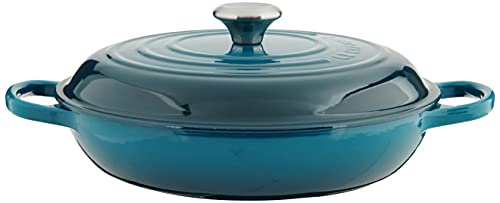 Le Creuset Enameled Cast Iron Signature Braiser, 3.5 qt., Deep Teal