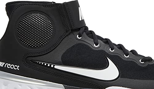 Nike Alpha Huarache Elite 3 Mid White/BlackMen's Baseball Cleat (us_Footwear_Size_System, Adult, Men, Numeric, Medium, Numeric_15)