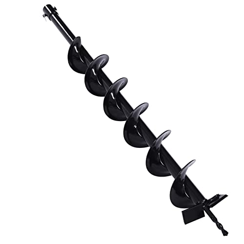 DYRABREST Auger Drill Bit 4 inch Garden Plant Flower Bulb Auger Spiral Hole Drill for Post Holes Replacement Earth Digger Planting Drill