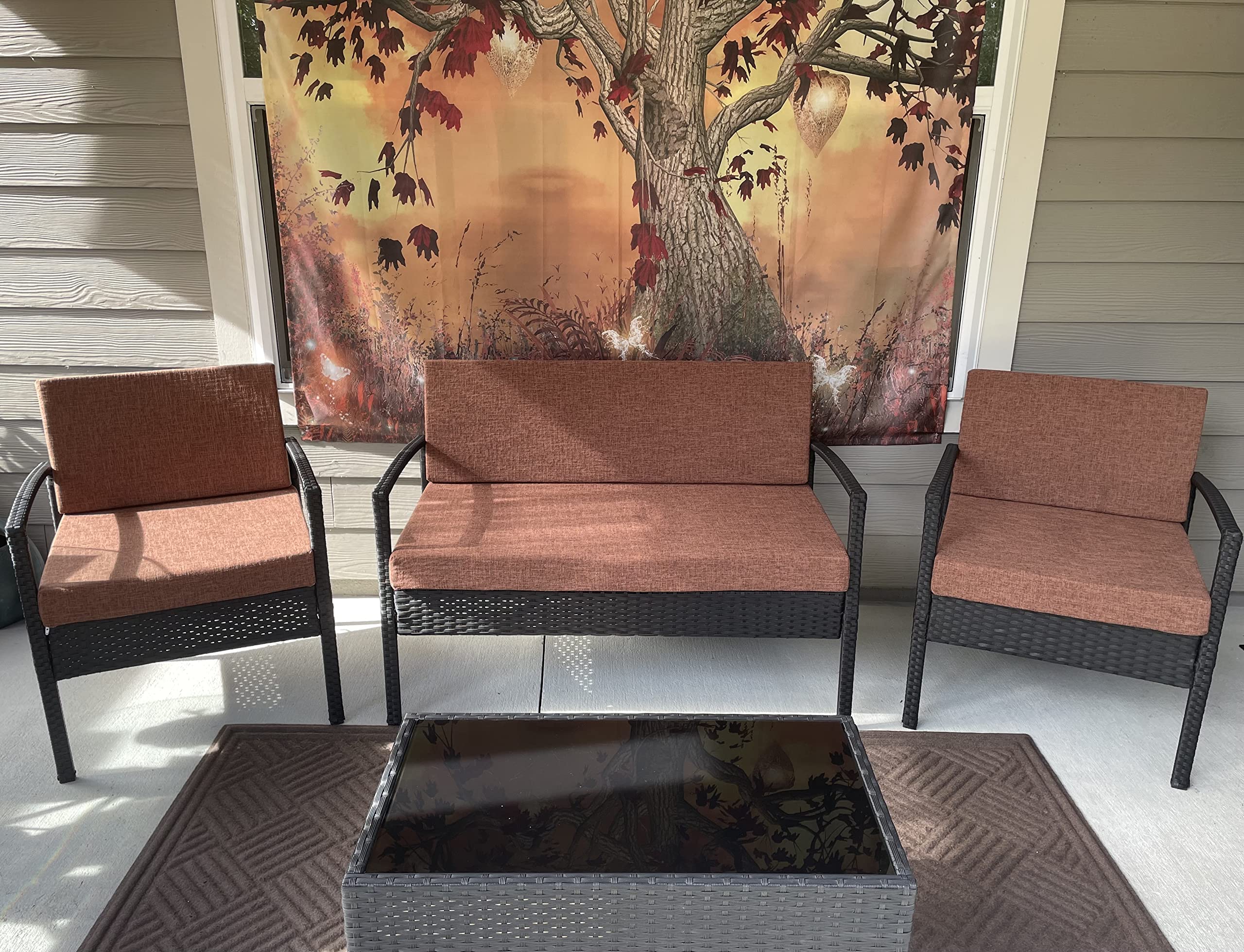 Ginsimar Custom Outdoor Furniture Cushion Covers, Chair Cushion Covers, Replacement Cushion Covers with Zipper, for couches and Sofas, only Cover, Customizable with 100 + Colors