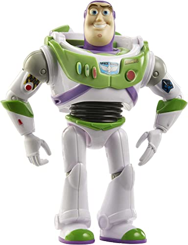 Mattel Disney Pixar Buzz Lightyear Action Figure, Posable Character in Signature Look, Collectible Toy, 7 Inch