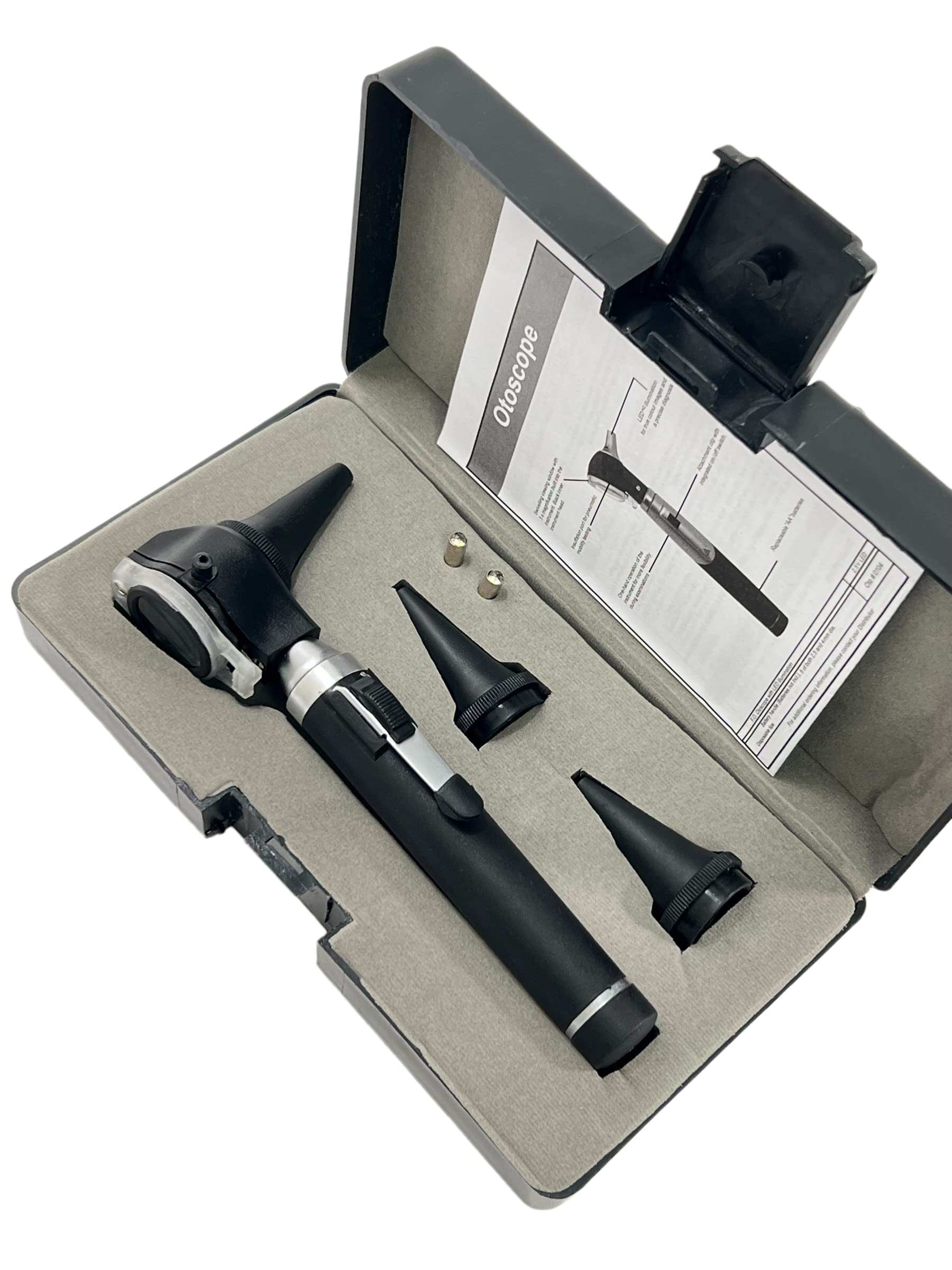 LED Otoscope Otoscope KIT Set 3.5V Plus Extra Specula Plus Extra Bulb LED Otoscope Otoscope Set with Hard LED Otoscope Student Home USE Cynamed