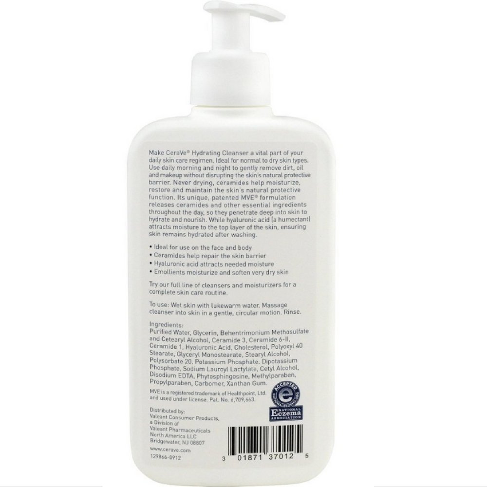 CeraVe Hydrating Facial Cleanser 12 oz (Pack of 7)