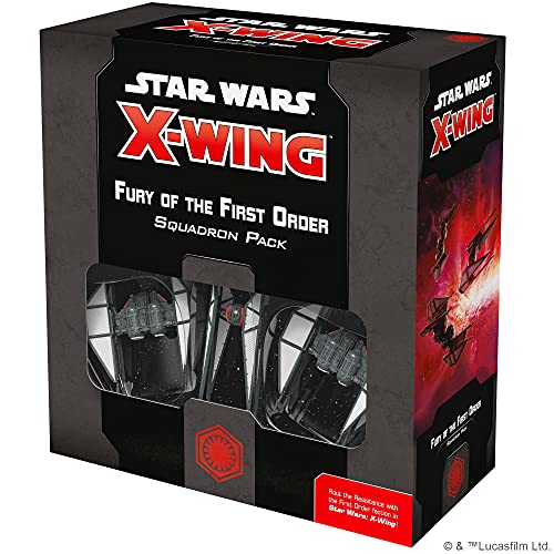 Star Wars X-Wing 2nd Edition Miniatures Game Furty of the First Order EXPANSION PACK - Strategy Game for Adults and Kids, Ages 14+, 2 Players, 45 Minute Playtime, Made by Atomic Mass Games