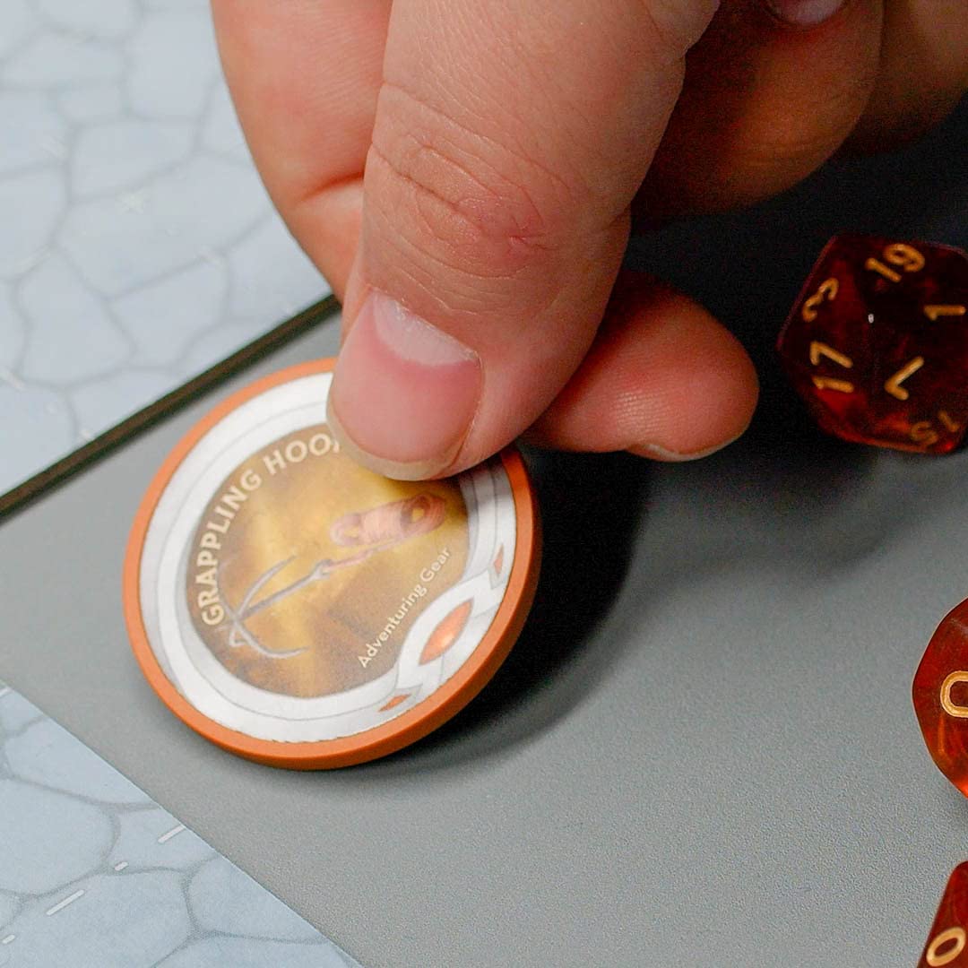 The Master's Vault: 150 D&D Quick Reference Item Cards or Item Tokens from 5E Player's Handbook - Illustrated TTRPG Weapons, Armors, Spellcasting Focuses, and More – D&D Accessories (Tokens 4-pack)