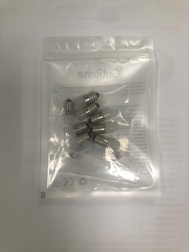 GutReise E10 LED Bulbs 3V Warm White,10pcs AC/DC E10 Miniature Screw LED lamps 0.5Watts 65Lm (3V, Warm White)