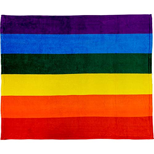 Infinity Republic - Rainbow Pride Soft Fleece Throw Blanket - 50x60 Perfect for Living Rooms, bedrooms, Kids' Rooms, Outdoors