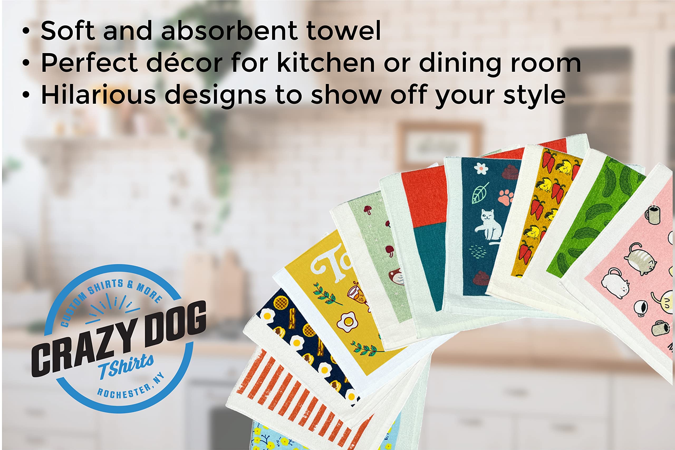 Crazy Dog T-Shirts This Bitch Can Bake Funny Kitchen Baking Cook Tea Towel Funny Kitchen Towels Funny Food Novelty Kitchen Towels Bitch Can
