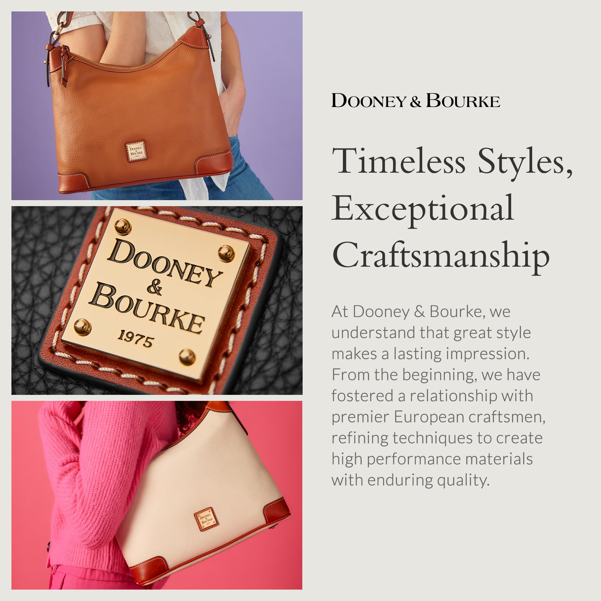 Dooney & Bourke Women's Small Logo Lock Sac Shoulder Bag in Pebble Grain Leather, with Signature Logo Lock Closure, Teal