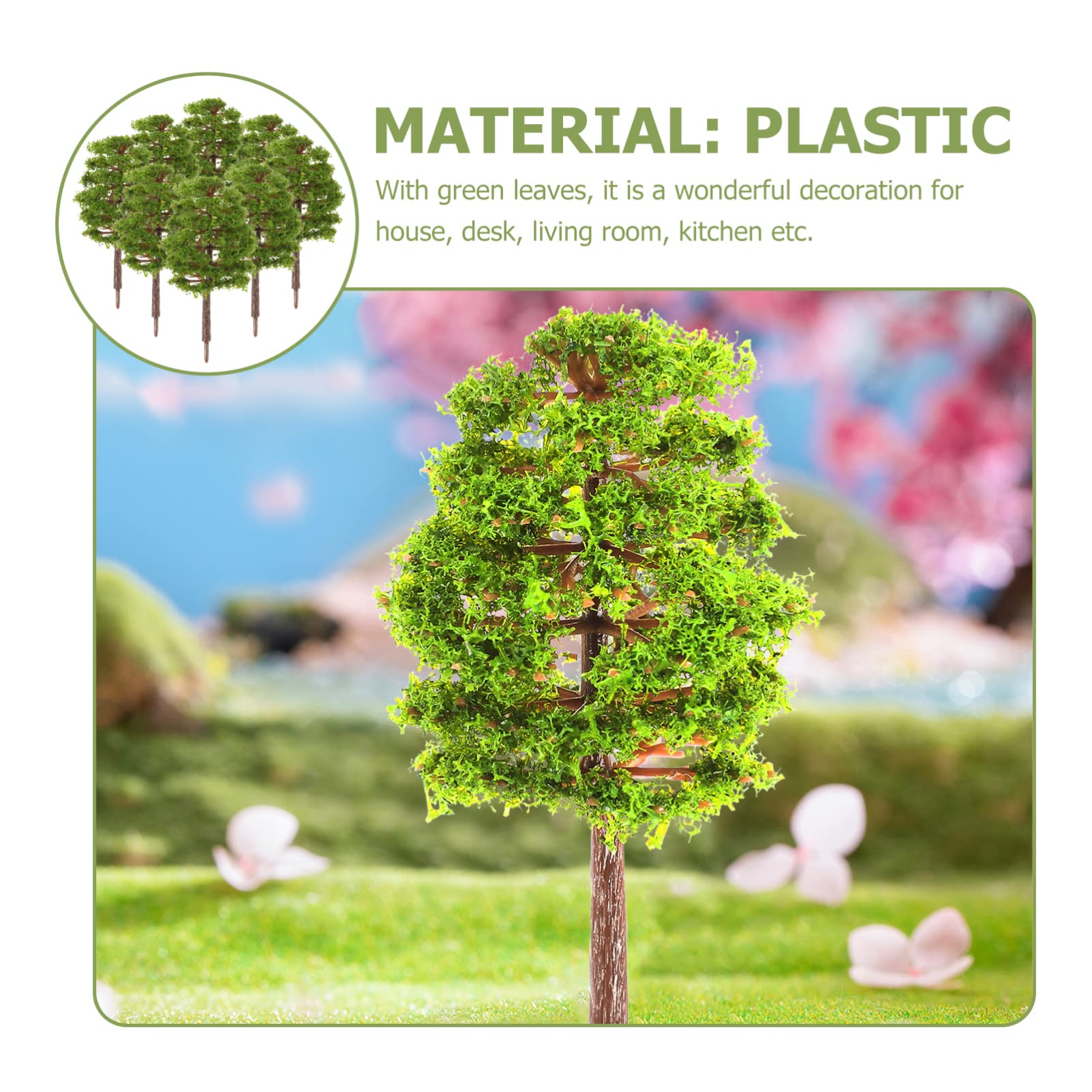 DOITOOL 20pcs Mini Animal Figurines Artificial Plants Diorama Models Miniature Landscape Trees Tree Cake Decorations Diorama Supplies Diorama Trees N Scale Trees Christmas Accessories Gt