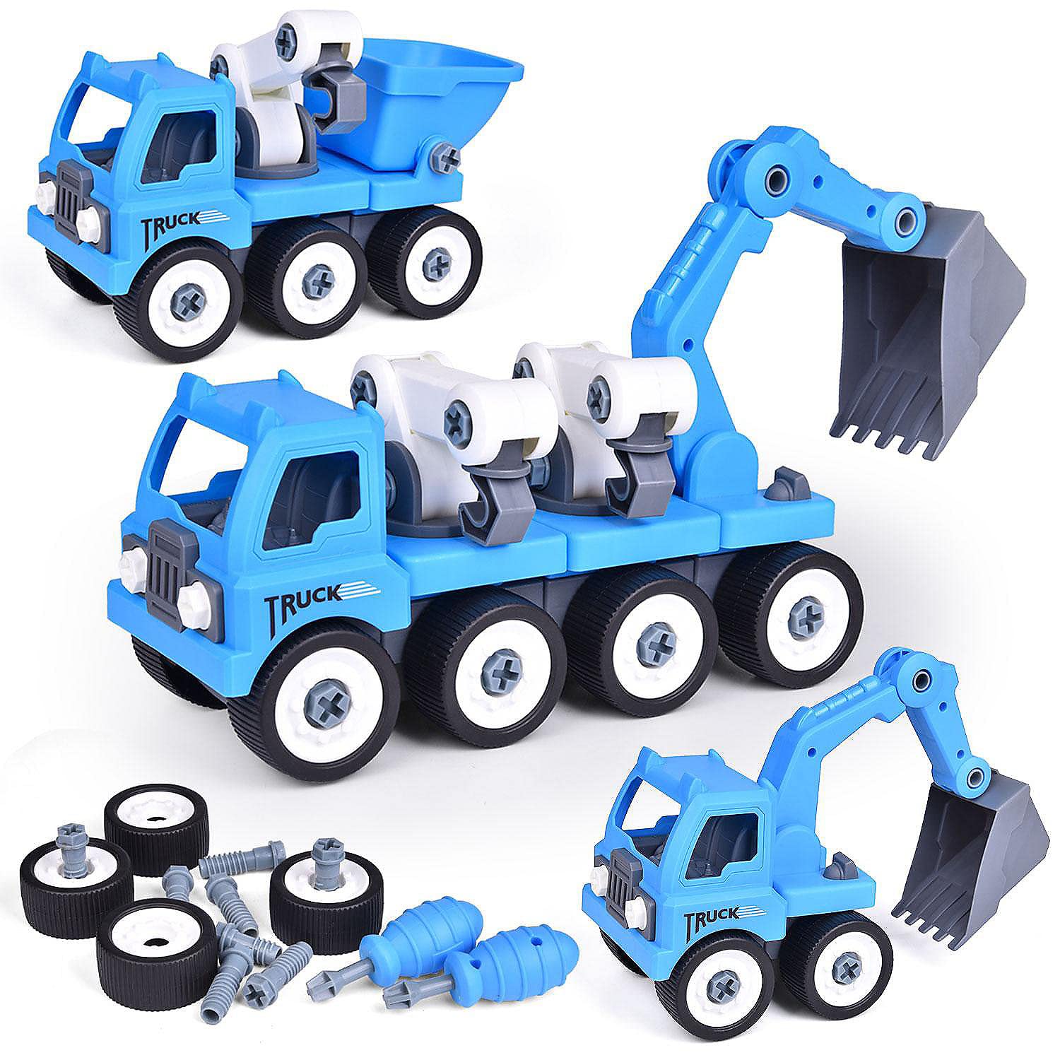 Construction Truck Blue Toy-1 Piece(s) 14.6 x 8.1 x 5.2 inches.