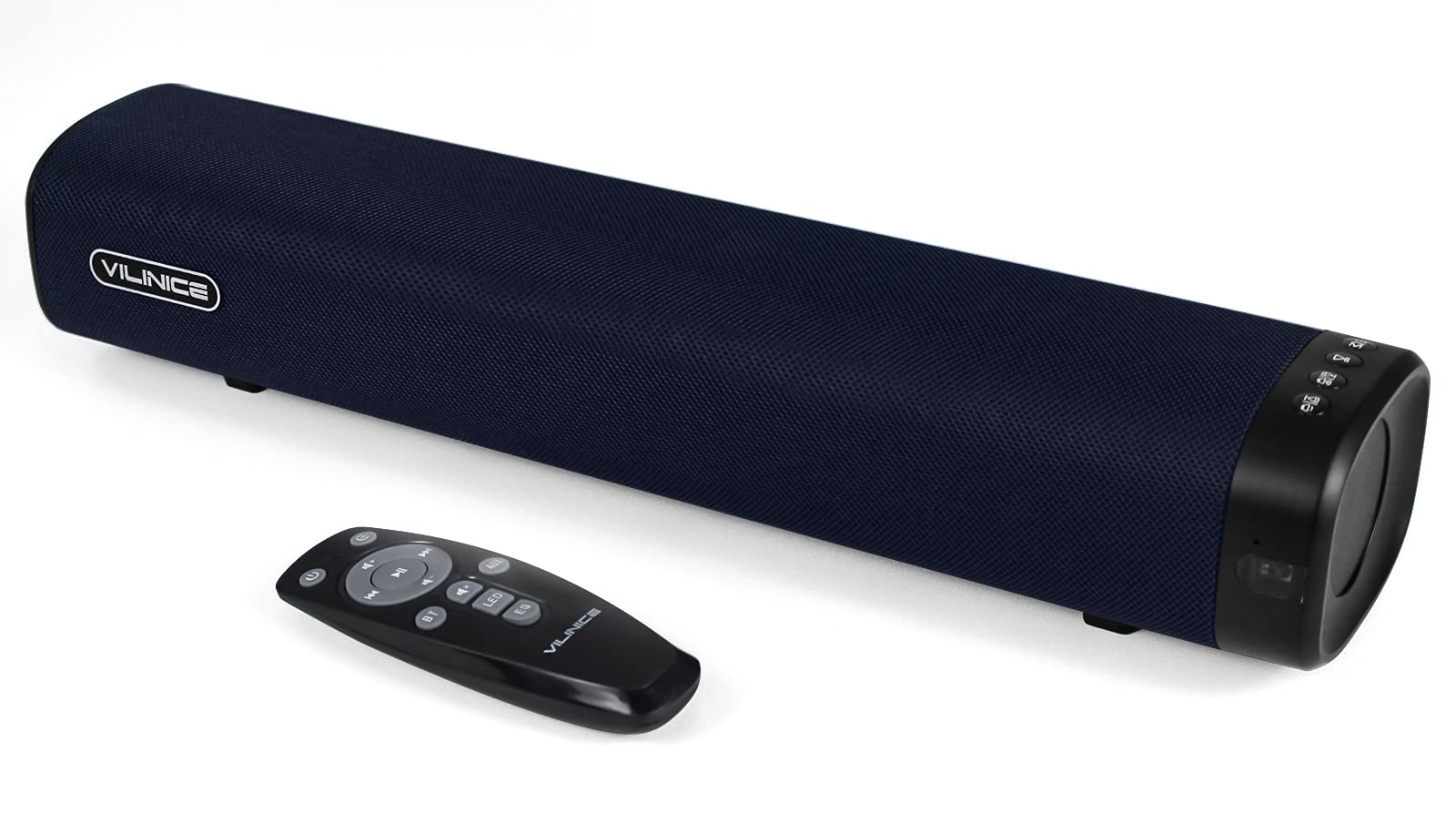 VILINICE 50W Sound Bar, 16-Inch Small Sound Bars for TV, 3 Equalizer Modes, Wireless Bluetooth 5.0, Optical/Aux/USB Connection, Mini Soundbar with Built-in DSP for TV, PC, Projectors, Tablets