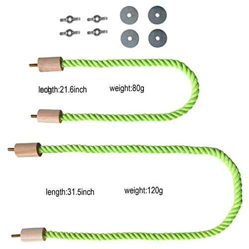 qumHmup Parrot Bird Perch,Bird Hemp Rope Perch,Parrot Grinding Perches Cage Play Stands, Birdcage Accessories Rope Toys.