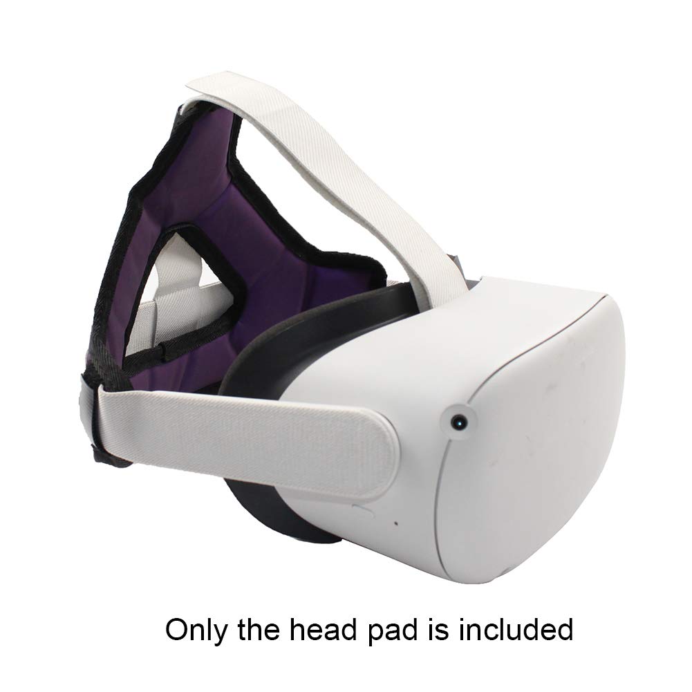 CALIDAKA Head Strap Foam Pad for Oculus Quest 2, Vr Protector Acessories Soft Head Strap Pad Comfortable Pu Leather Headband Cushion, Relieve Stress Apply for Oculus Quest 2
