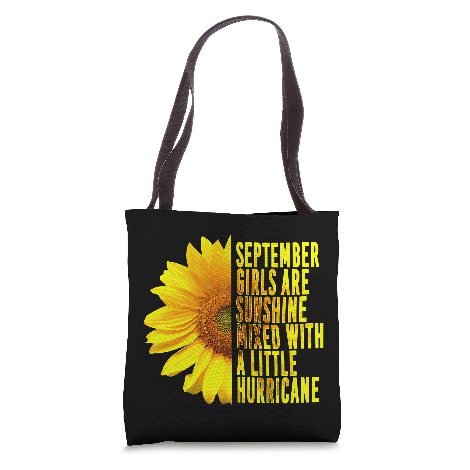 SEPTEMBER GIRLS SUNSHINE MIXED HURRICANE Sunflower Gift Tote Bag