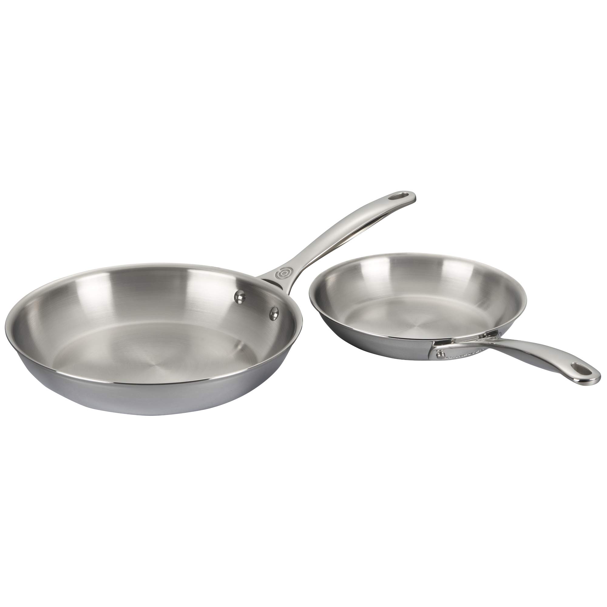 Le Creuset Tri-Ply Stainless Steel 2 pc. Fry Pan Set, (8" Fry Pan & 10" Fry Pan)