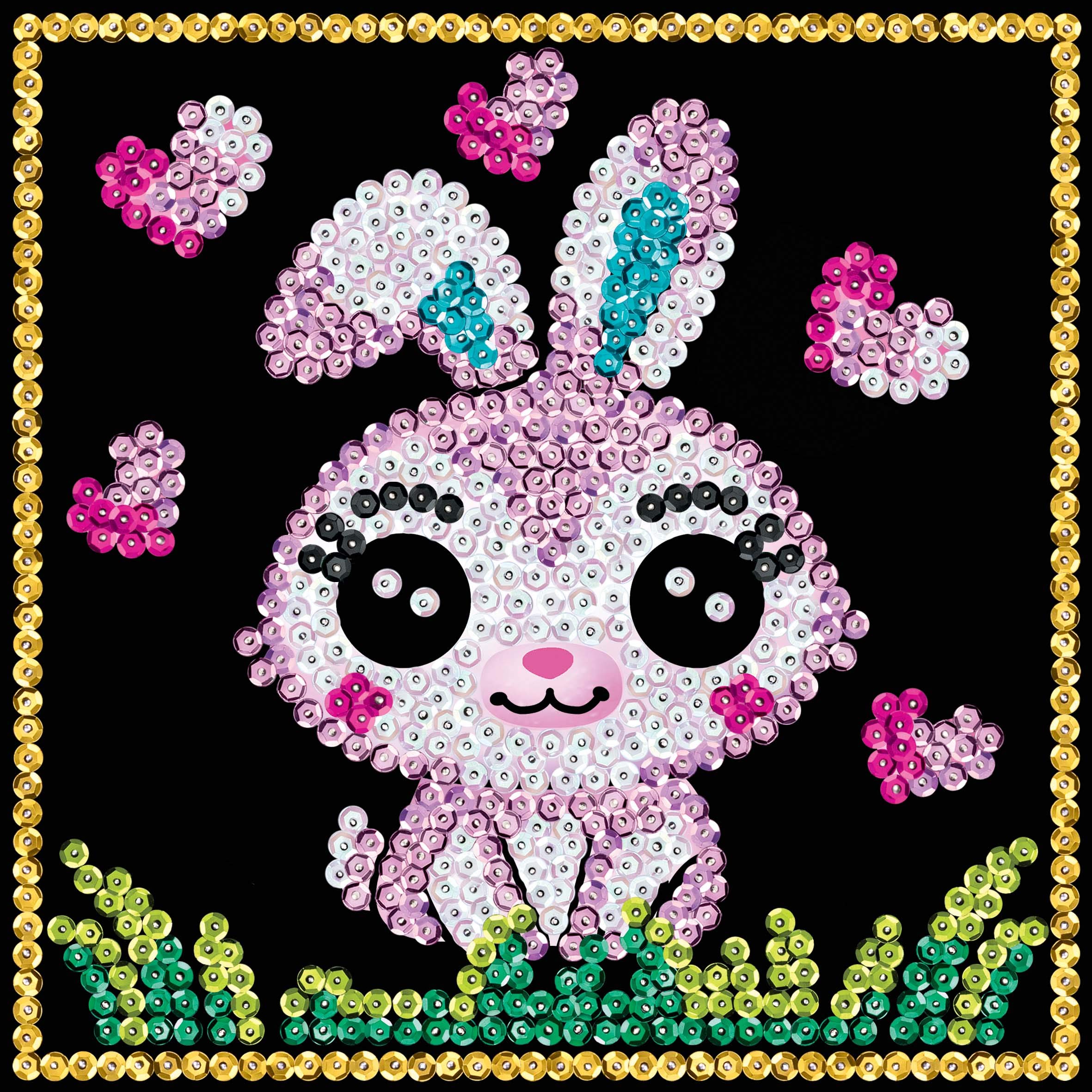 Sequin Art Sequin 60, Bunny, Sparkling Arts & Crafts Kit; Creative Crafts for Young Kids 5 and Older