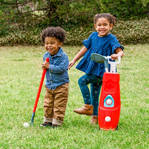 Sunny Days Entertainment Toddler Golf Set β Complete Golf Toy Playset for Kids | 3 Junior Golf Clubs + 3 Balls + 2 Practice Holes + 1 Golf Cart with Wheels