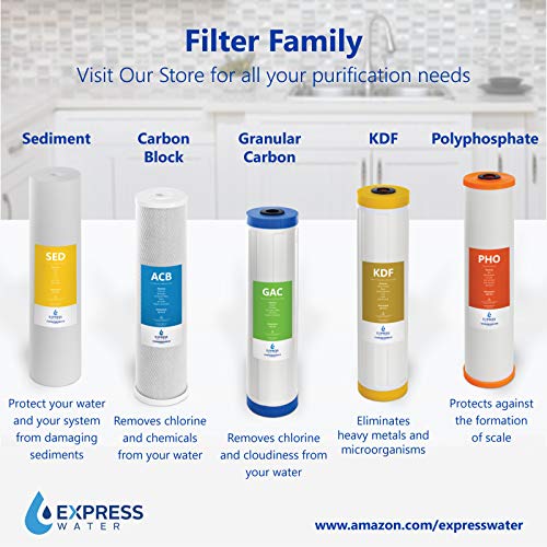 Express Water – 25 Pack Sediment Replacement Filter – Whole House Replacement Water Filter – SED High Capacity Water Filter – 5 Micron Water Filter – 2.5” x 20” inch