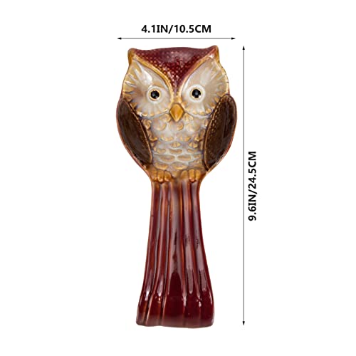 Creative Ceramic Owl Cooking Spoon Rest Spoon Fork Mat Rest Utensil Spatula Holder Table Decor for Home Restaurant