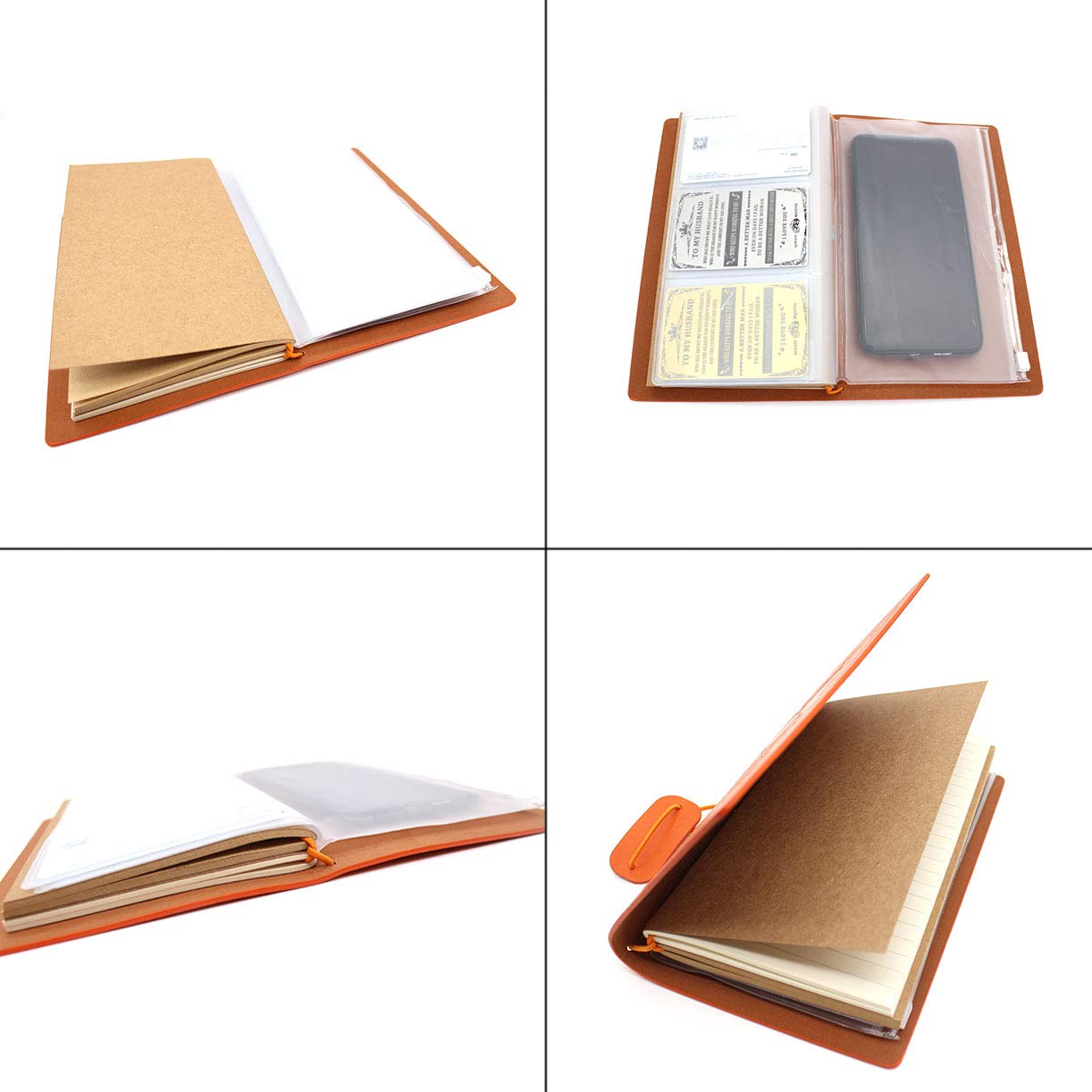 Leather Journal – Gifts from Grandpa to Grandson, Birthday, Holiday, Christmas, New Year – 1 Set (sunshine)