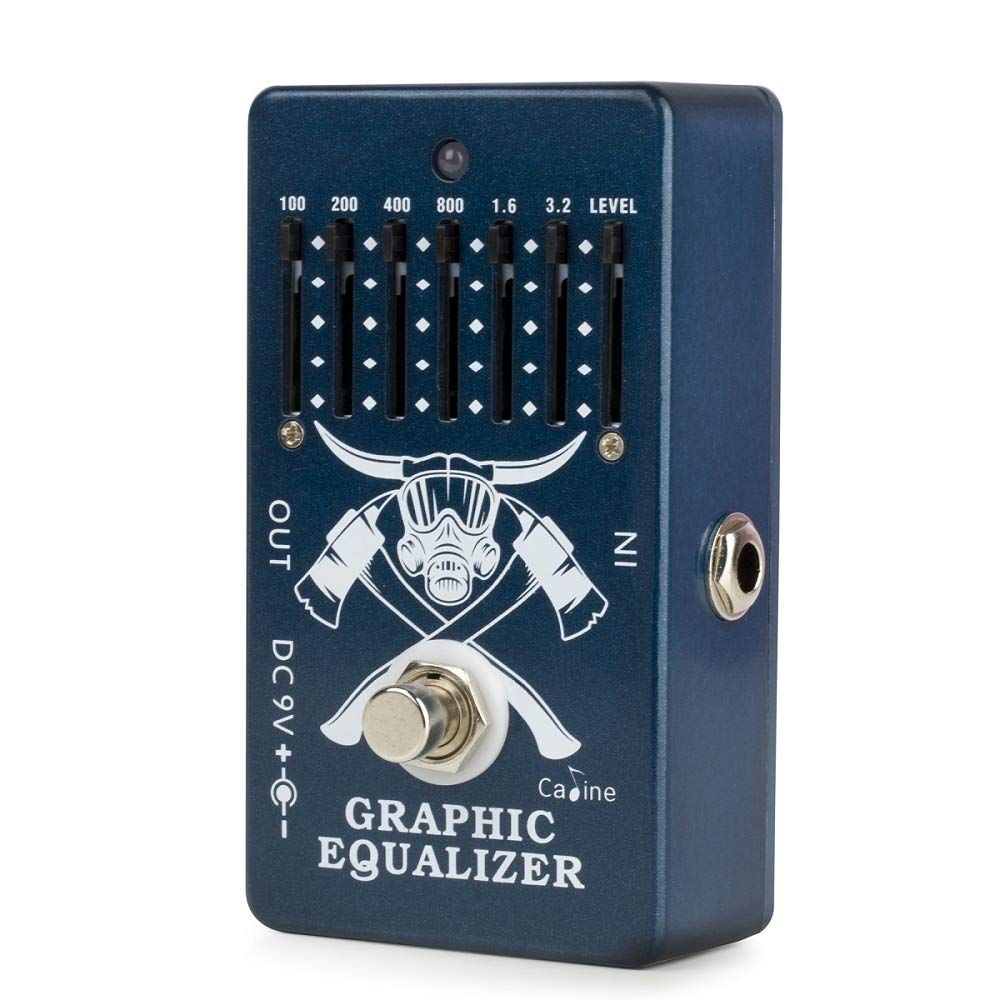 Caline Guitar Effects Pedal EQ 6-Band Graphic Equalizer Distortions Pedal Metal True Bypass CP-71