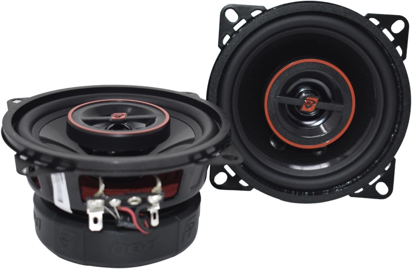 CERWIN-VEGA! HED Series 4" 2-Way Coaxial Speakers, 4Ω Impedance, 30W RMS, High-Performance Car Audio System, Durable Stamped Steel Frame, Graphite Cone, PEI Tweeter for Superior Sound H740