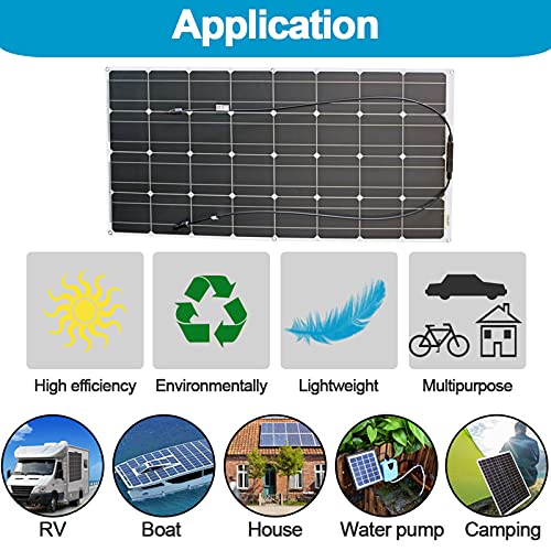 DSJ 12V 300W Monocrystalline Solar Panel - Home Flexible Solar System Kit with 12V 10A Solar Controller for Rv, Boat, Cabin, Caravan