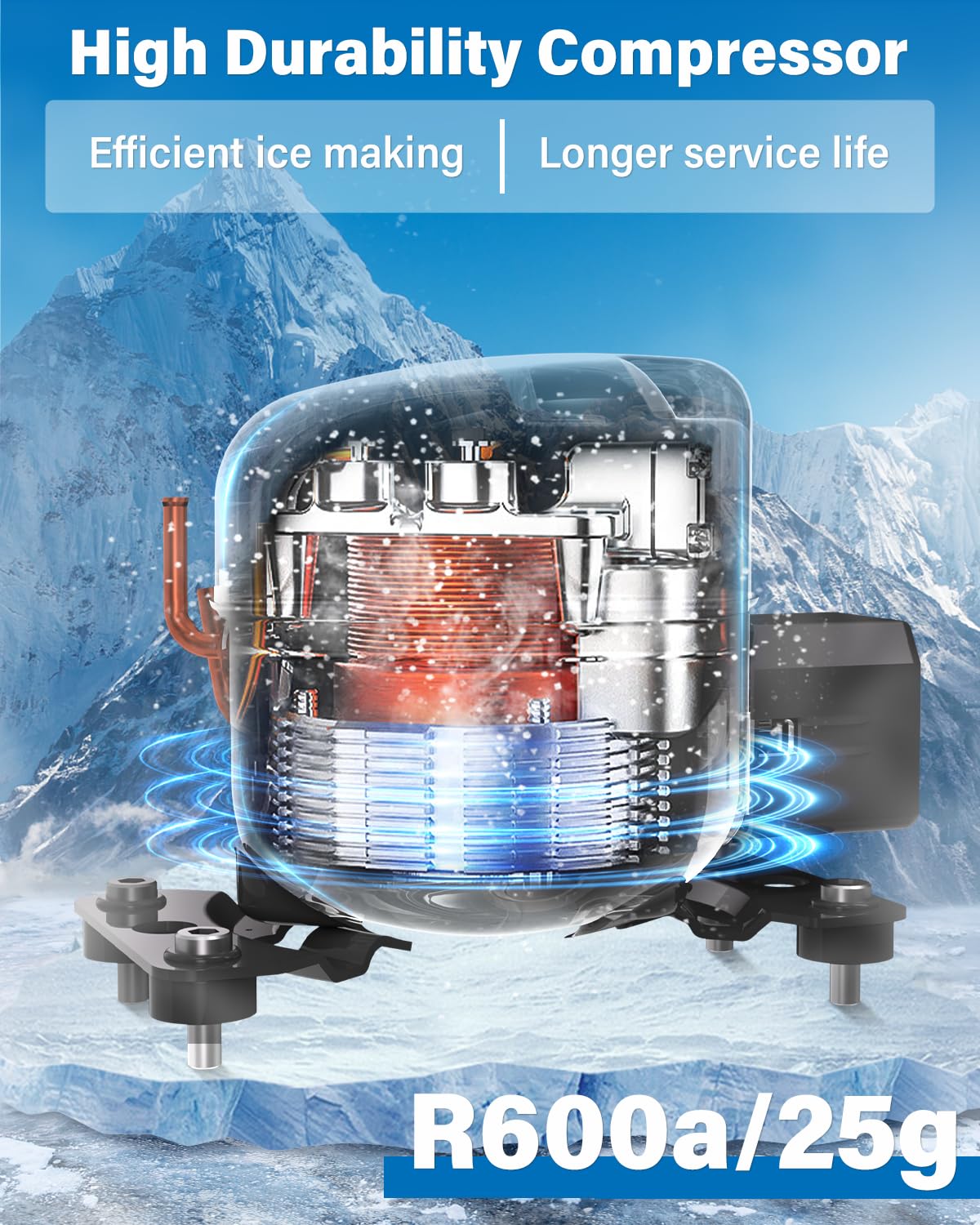 Habitio Nugget Ice Maker, Self-Dispensing Countertop Ice Maker, Pebble Ice Machine with 3L Detachable Water Tank, 33lbs Chewable Ice Cubes /24H, Electric Pellet Ice Maker with Self-Cleaning Function
