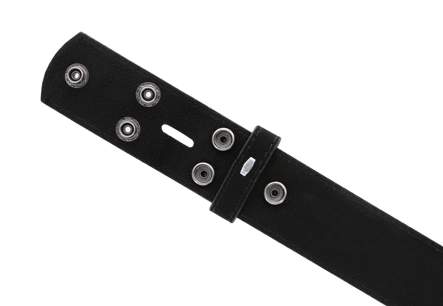 Casual Suede Leather Belt Strap for Women 1 1/2" Wide (Black, 34)