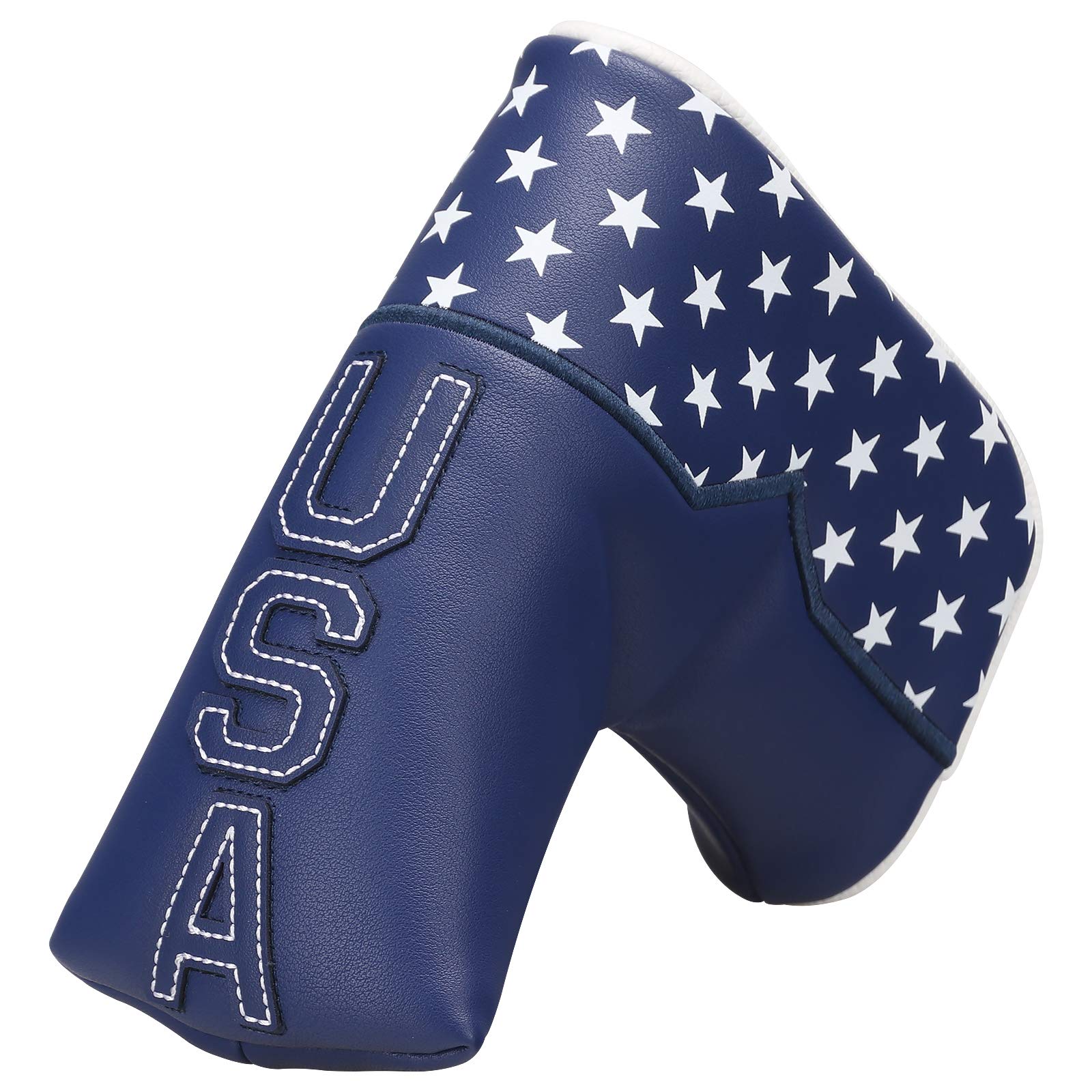 CRAFTSMAN GOLF USA US Flag Stars Leather Golf Blade Head Cover Putter Headcover Magnetic Closure for Scotty Cameron Odyssey