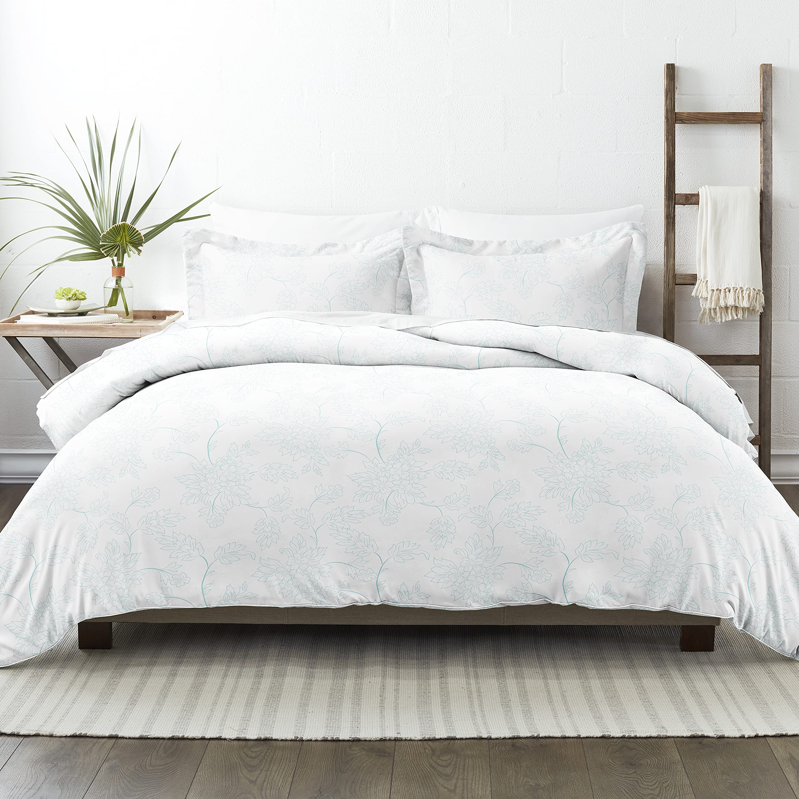 Linen Market Duvet Cover Queen (Aqua) - Experience Hotel-Like Comfort with Unparalleled Softness, Exquisite Prints & Solid Colors for a Dreamy Bedroom - Queen Duvet Cover Set with 2 Pillow Shams