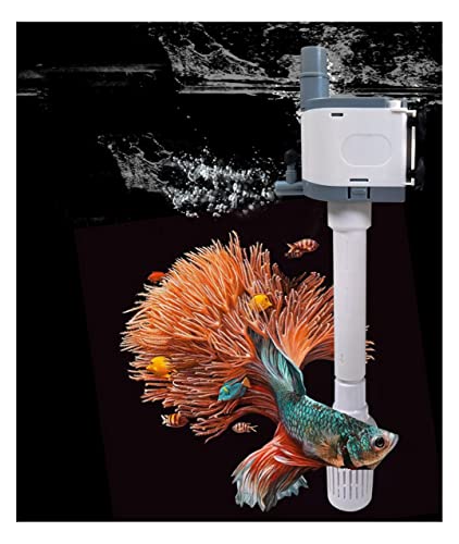 LONDAFISH Aquarium Filter Box, Fish Tank Filter Waterfall Flow Fliter Box, Fountain Pump, High Lift Submersible Water Pump, Hydroponics, Filter Accessories, Filter Media (15W Pump 266GPH(1000L/H))