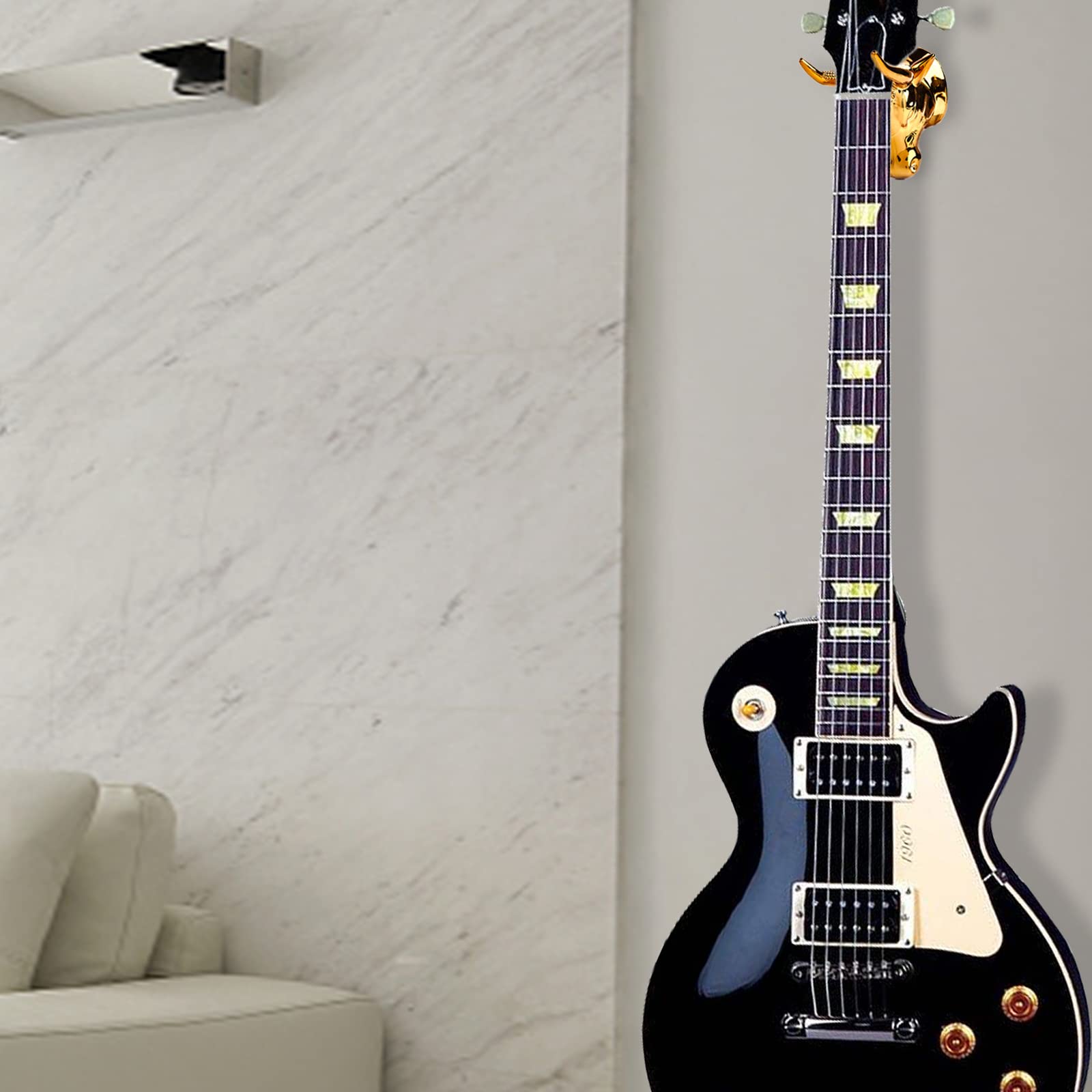 ChoomPuurr Guitar Wall Mount and Bull Head Guitar Hanger for Ukulele Bass Electric Acoustic Guitar Banjo Mandolin