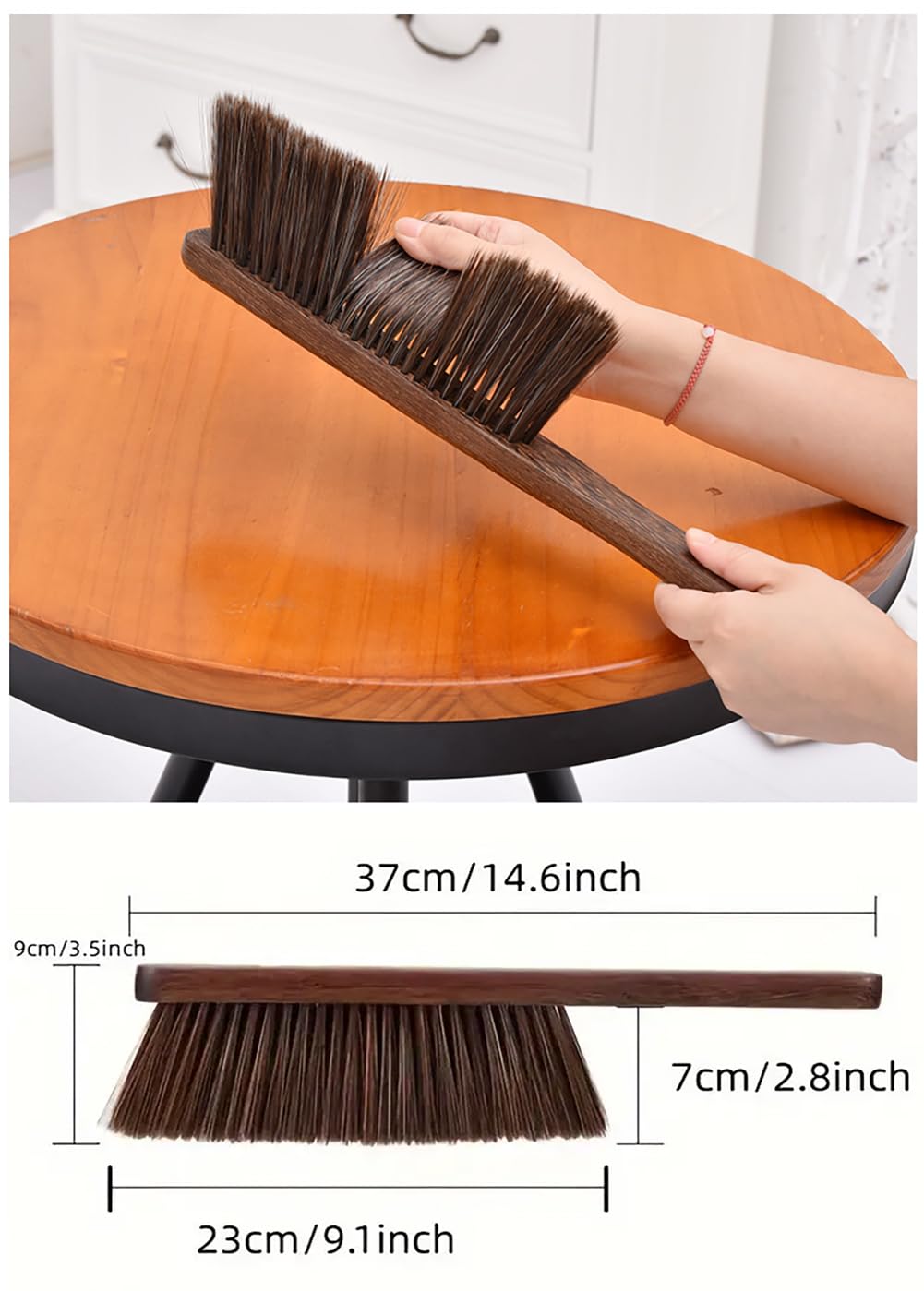 Hand Broom Brush Dust Cleaning: Hand Brush, Dusting Brush, Couch Brush, Soft Brush Cleaning, Dust Broom, Handheld Broom, Bed Brush, Hand Brush for Cleaning The Bed, Sofa, Fireplace, car, etc.