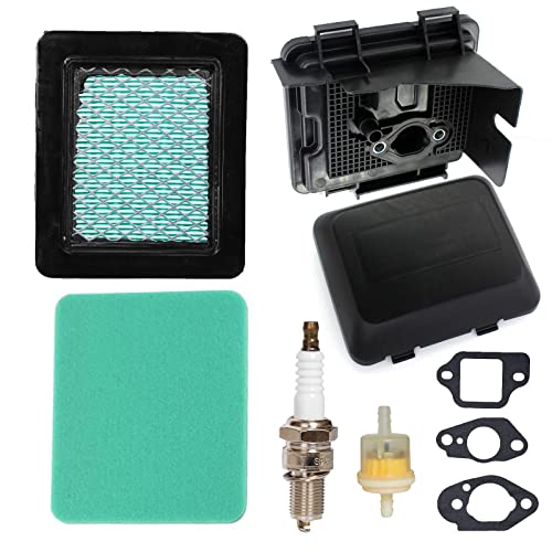 HIFROM 17231-Z0L-050 Air Filter Cleaner Cover 17220-ZM0-030 Case 17211-ZL8-003 Air Filter Spark Plug Kit Compatible with Honda GCV135 GCV160 GCV190 HRB216 HRR216 HRS216 HRT216 Lawn Mower