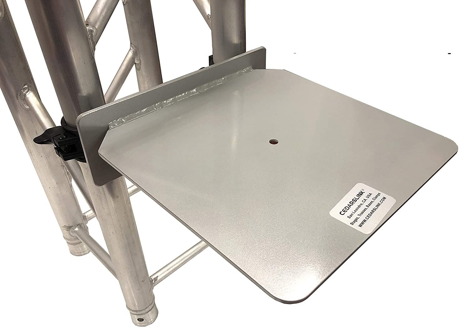 Cedarslink Truss Shelf Aluminum Shelf Plate w/ 2 1.5"/ 2" Clamps - 12 D x 12 W