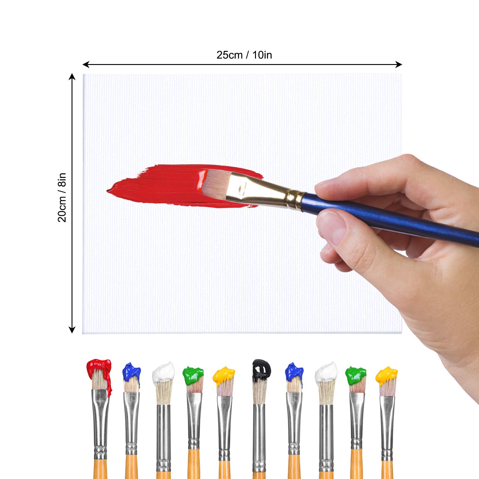 Canvases for Painting, 8 x 10 Canvas (Pack of 3), Canvas Panels Value Pack for Oil & Acrylic Painting