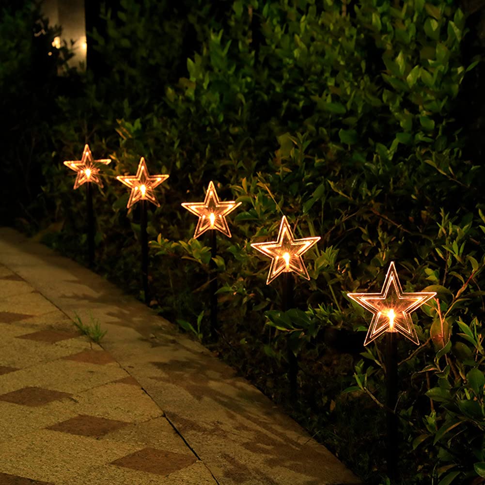 Solar String Light for Home Pathway Christmas Decor Party Fairy Lamp Outdoor Garden (Size:Star)