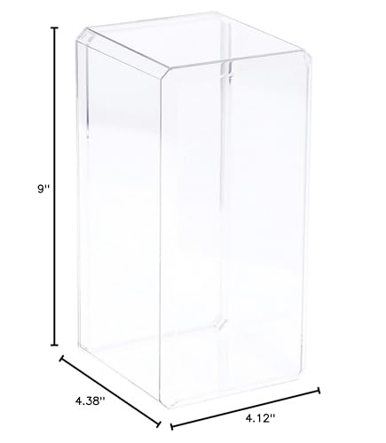 Pioneer Plastics 094C Clear Plastic Beveled Edge Display Case, 4.375" W x 4.125" D x 9" H (for 8 inch Dolls) (Mailer Box)