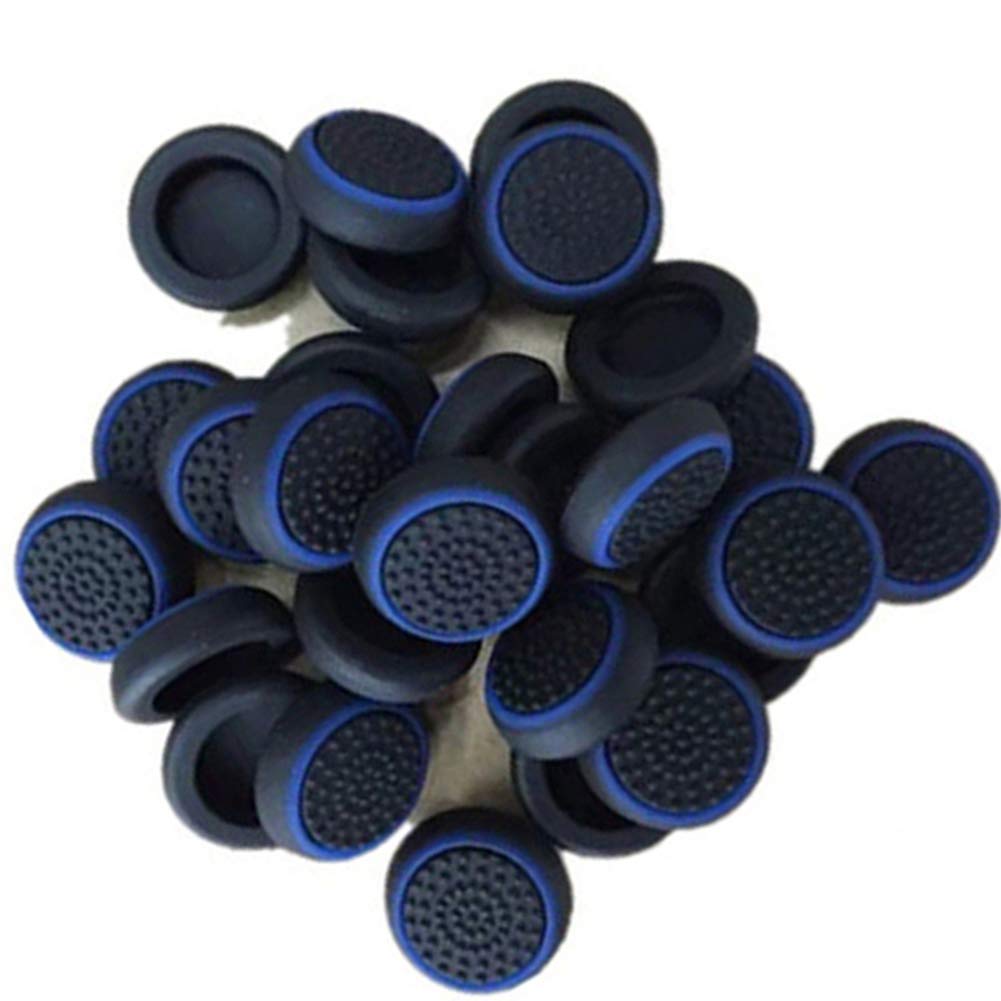 shlutesoy 4Pcs Joystick Caps,Soft Silicone Controller Thumb Stick Grip Joystick Button Cap Cover for PS3 PS4 Black&White
