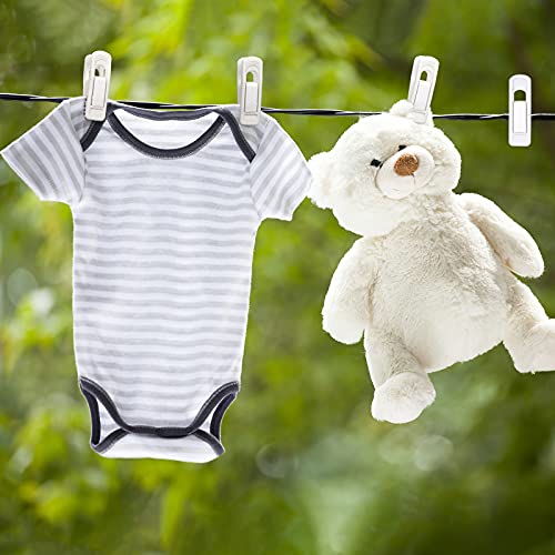 Tinfol White Velvet Hanger Clips, 24Pcs Pants Hangers Clips, Non-Slip Flocked Finger Clothes Clips Perfect for Thin Velvet Hangers