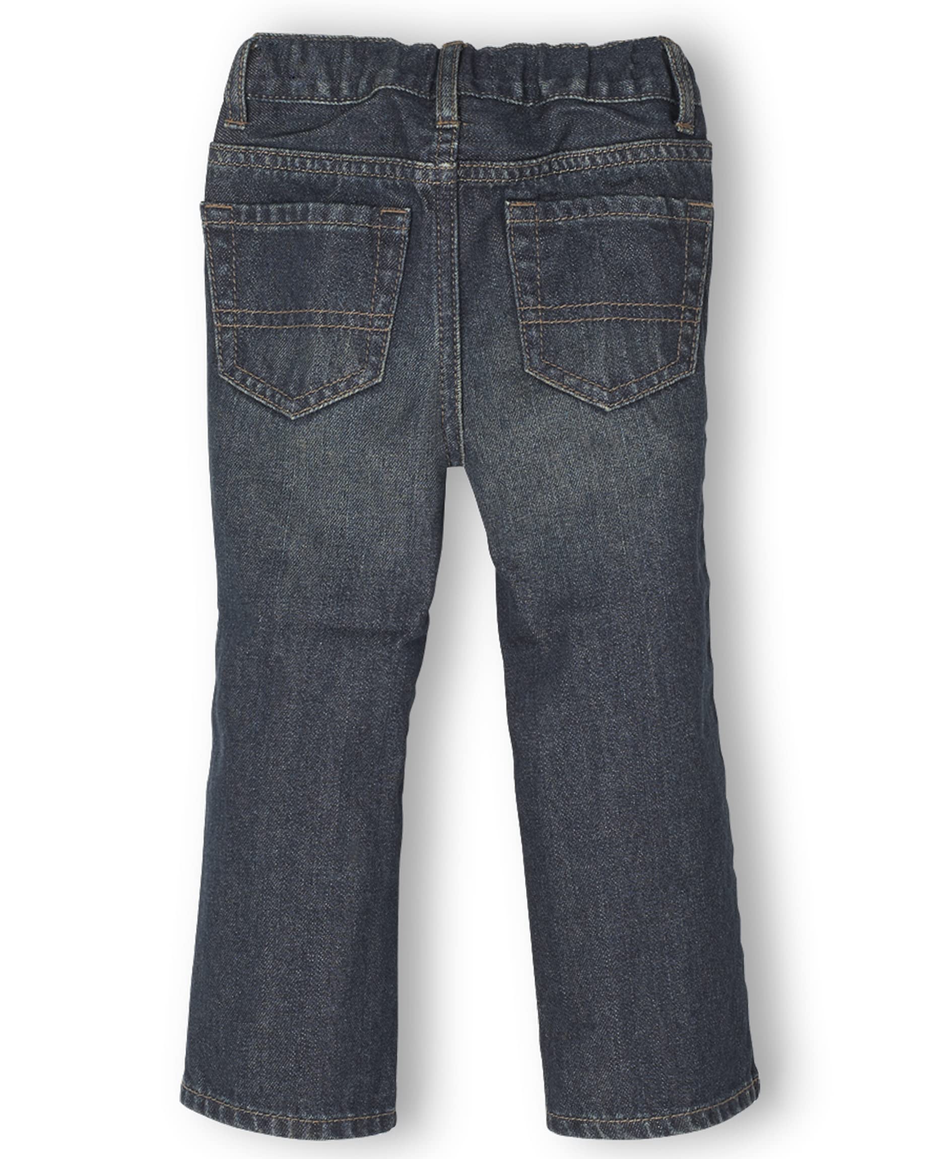 The Children's Place Baby Boys and Toddler Boys Basic Bootcut Jeans, Dry Indigo, 3T