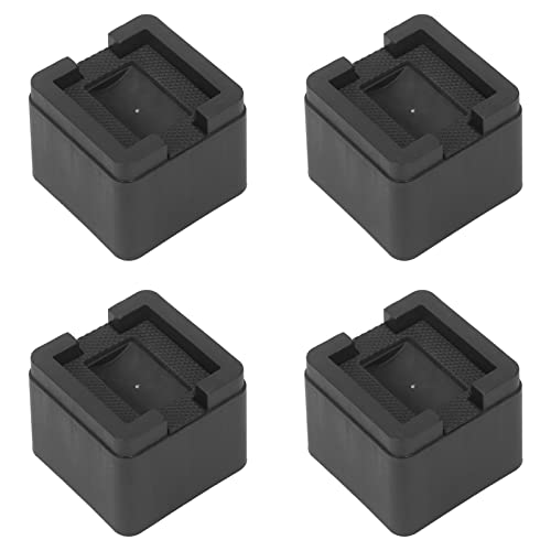 Tissting 4 Sets Sofa Risers Furniture Bed Risers Square Rubber Anti Skid Heavy Duty Adjustable Furniture Risers for Home Washing Machine,Tables, Sofas, Cabinets and Beds