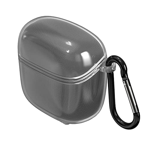 Geekria TPU Case Cover Compatible with JBL Tune 225TWS True Wireless Earbuds, Earphones Skin Cover, Protective Carrying Case with Keychain Hook, Charging Port Accessible (Clear)