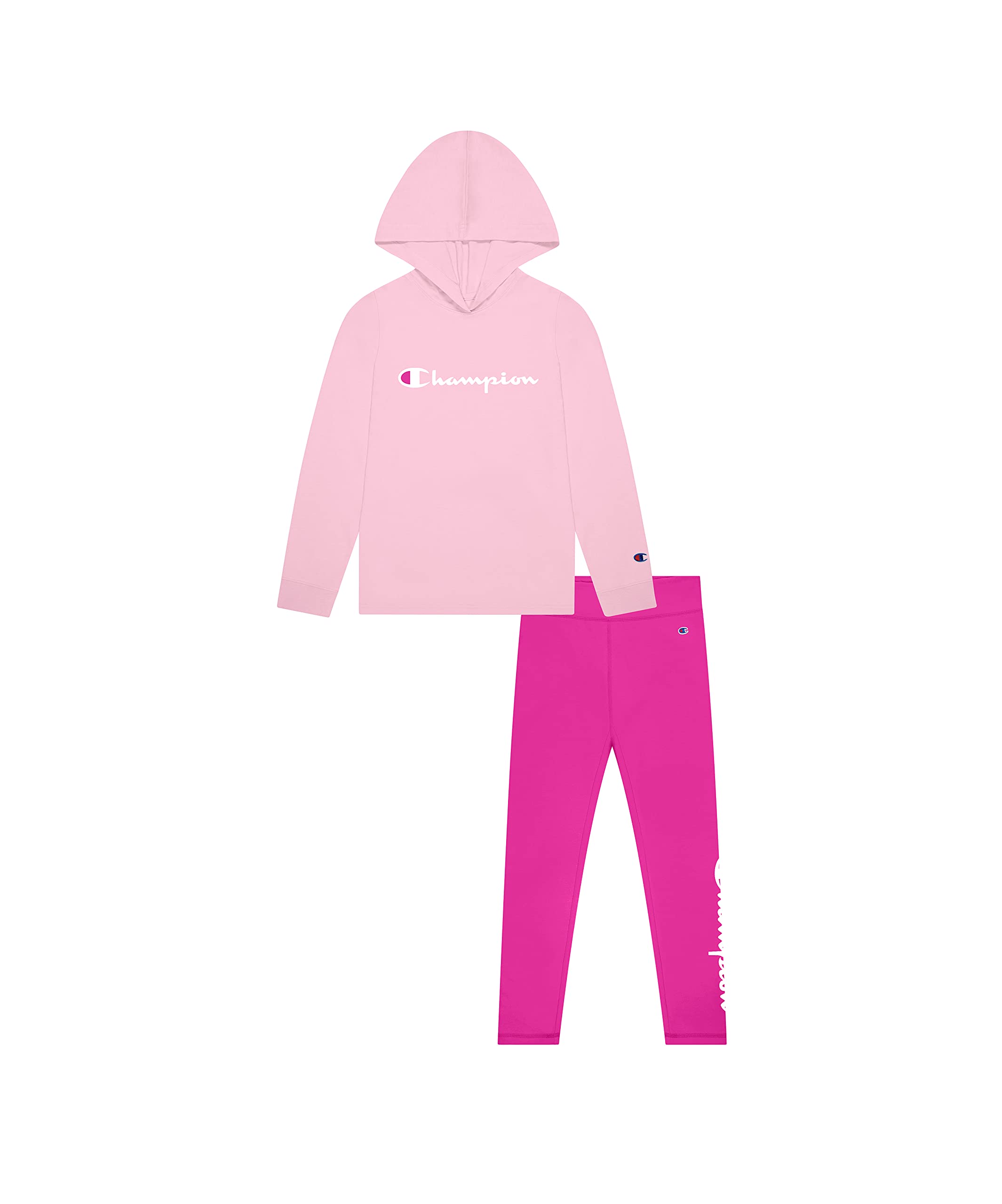 Champion Girls Tee Shirt and Legging Two Piece Top and Bottom Set Little Girls