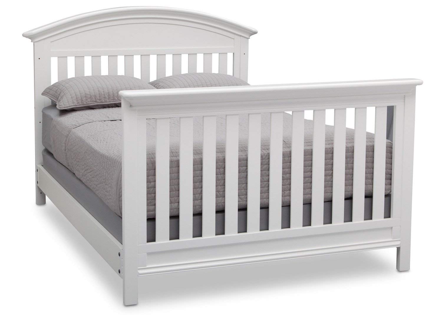 CC KITS Full-Size Conversion Kit Bed Rails for Serta Aberdeen, Adelaide, Ashland, Banbury, Barrett, Bethpage, Fairmont, Fall River, Fernwood & Mid-Century Modern Lifestyle 4-in-1 Cribs (Bianca White)