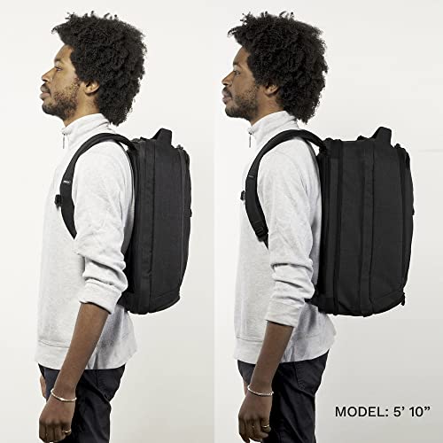 Knack Series 1 Laptop Backpack Fits up to 15 Inch - Knack Bags Carry-On Backpack, TSA Approved, Expandable Travel Backpacks (Stealth Black, Medium)